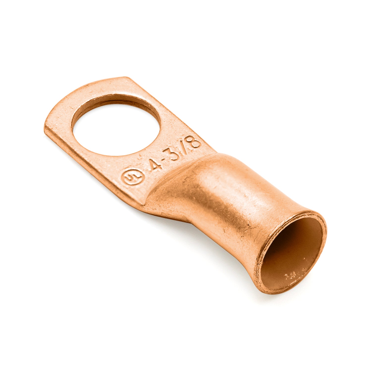 4 AWG Copper Battery Cable Lugs, Terminal Lugs, 3/8" Stud, 1 Piece ...