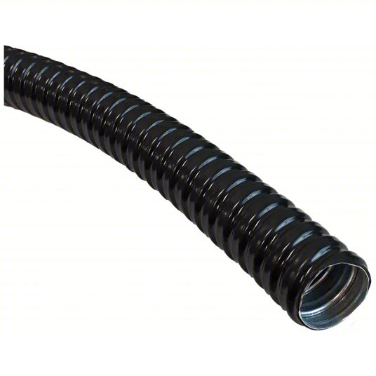 2-1/2" Flexible Conduit, PVC Coated Steel, Black, UL Approved, 50ft ...