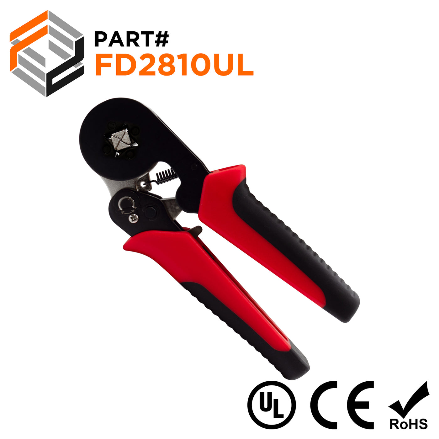 FD2810UL - 28 to 10 AWG Wire Ferrules Crimping Tool, Square Profile ...