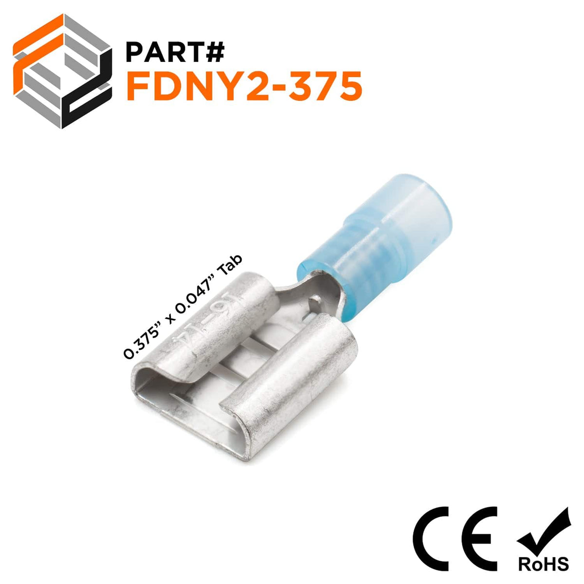 FDNY2-375 - 16 to 14 Nylon Insulated Female Quick Disconnects, 100 ...