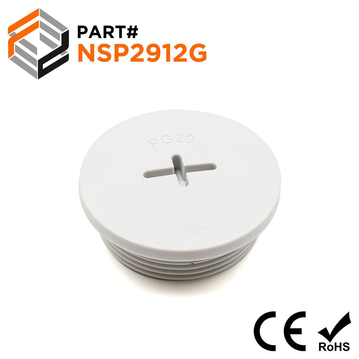 NSP2912G - PG29 Nylon Screw Plug - Gray | Ferrules Direct