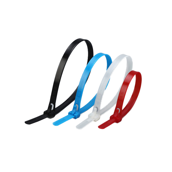 6" Reusable Cable Ties, 50-lb Tensile, Trigger Release, Black, UV ...