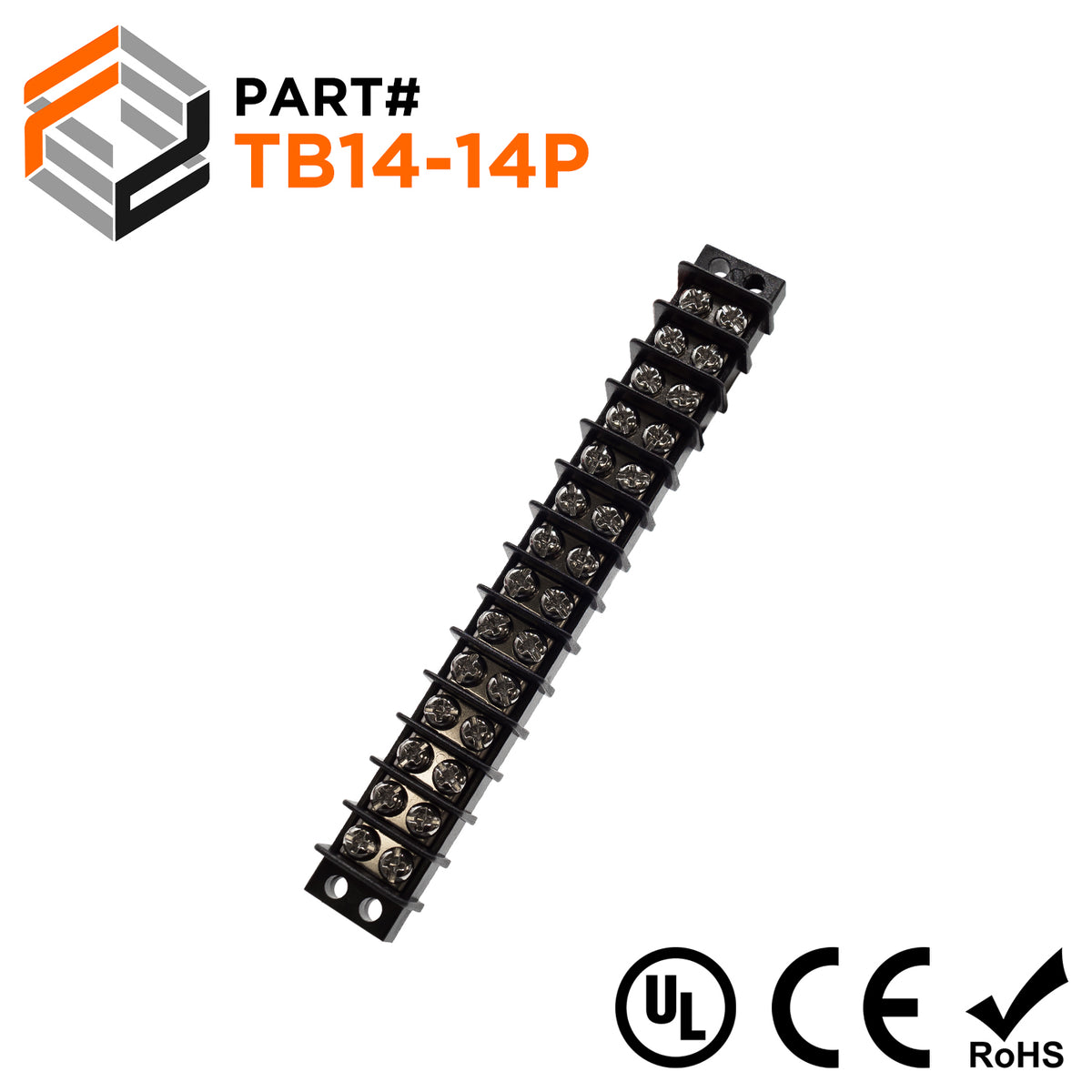 TB14-14P - Barrier Strip Terminal Block, Terminal Strip, 14 Pole ...
