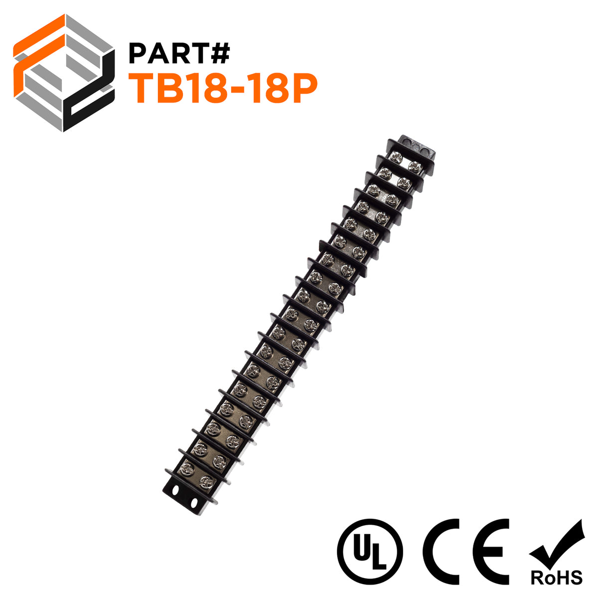 TB18-18P - Barrier Strip Terminal Block, Terminal Strip, 18 Pole ...