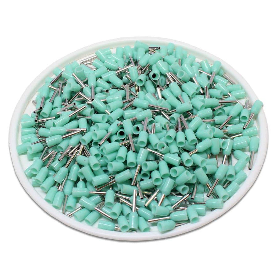 AW03406 - 22 & 24 AWG Insulated Wire Ferrules, 6mm Pin, Turquoise, UL ...