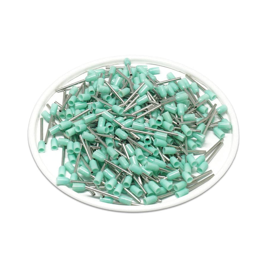 AW03412 - 22 & 24 AWG Insulated Wire Ferrules, 12mm Pin, Turquoise, 500 ...