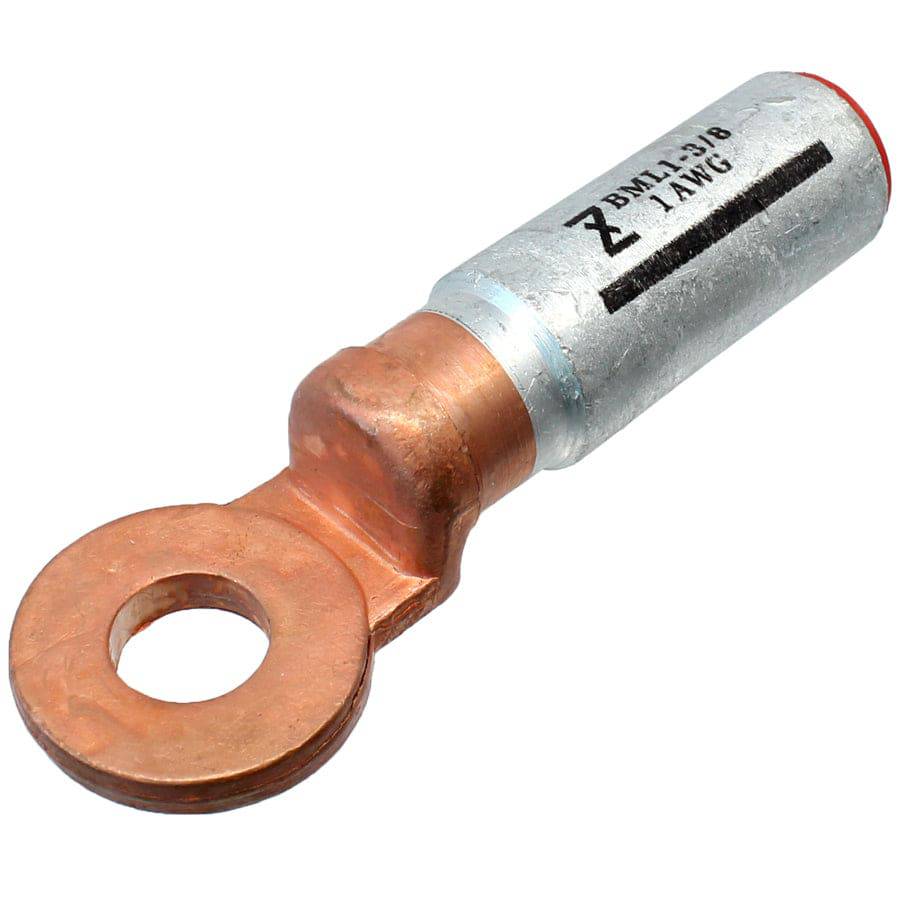 BML50-10 - Bimetallic Compression Lugs - 1-1/0 AWG (50mm²) - 3/8" Stud ...