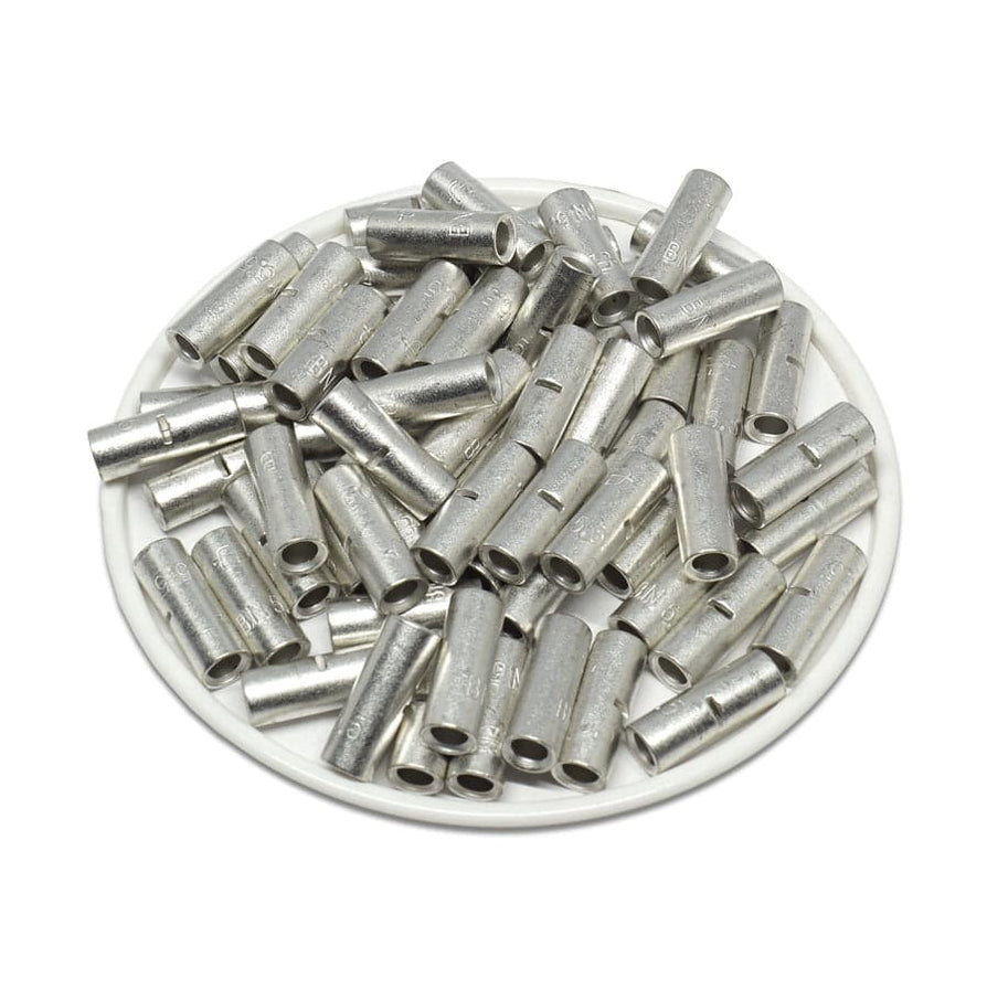 BNT5 - 12-10 AWG Non Insulated Butt Splice Connectors, 9/16" Length, UL ...