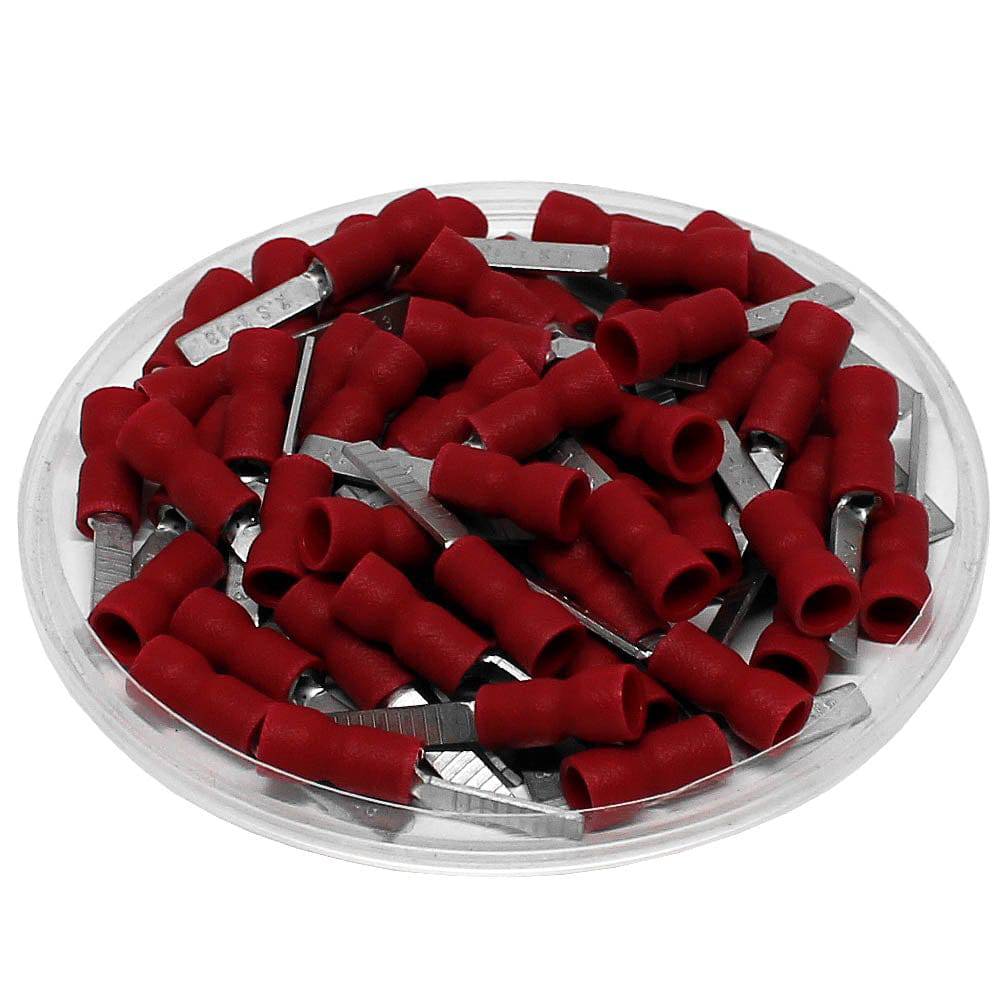 22 to 16 AWG Vinyl Insulated Easy Entry Flat Blade Terminals, Butted ...