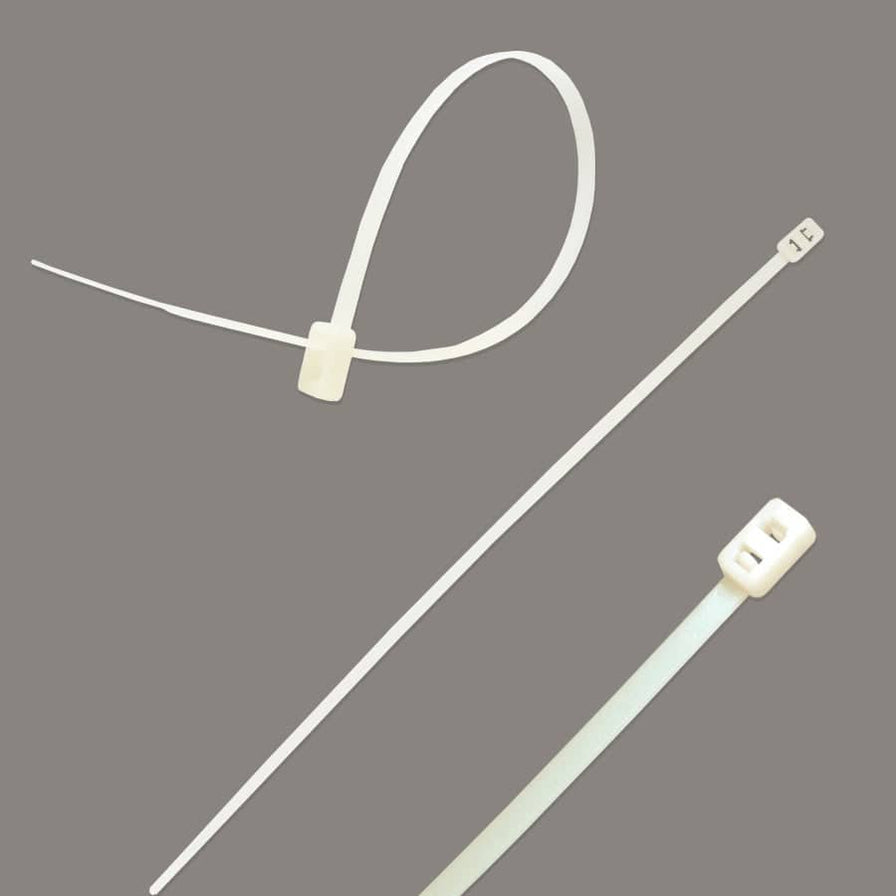12" Double Loop Cable Ties, Double Lock, 50-lb Tensile Strength, Natural, 100-Pack - CTSDL300N ...