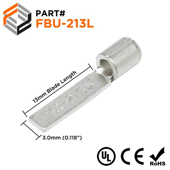 16 to 14 AWG Non Insulated Blade Terminals, 1/2" Blade Length x 1/8 ...