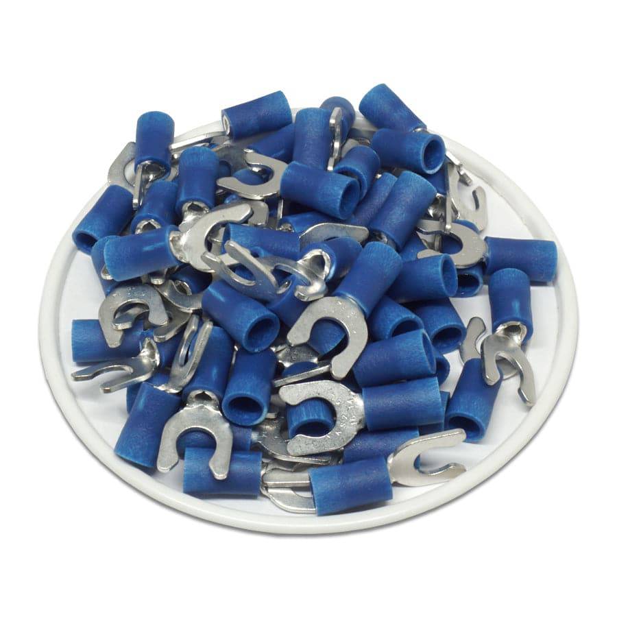 LSVB2-32 - 16 to 14 AWG Vinyl PVC Locking Spade Terminals, #4 Stud, 100 ...