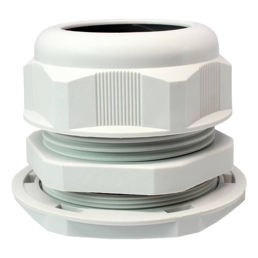 M6335GY - M63 x 1.5mm Metric Thread Nylon Cable Gland, Gray, Range: 1-1 ...