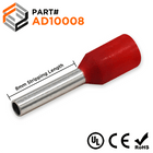 AD10008 - 18 & 17 AWG Insulated Wire Ferrules, 8mm Pin, Red, UL ...