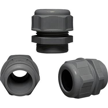 PG21 Nylon Cable Glands - 9-16mm - Gray - PG2116GY | Ferrules Direct