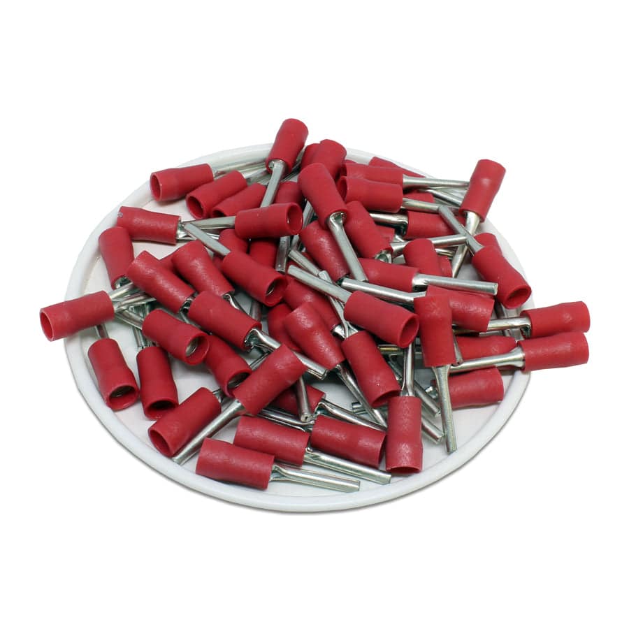 PTD1-13 - Vinyl Insulated Pin Terminals - Double Crimp - 22-16 AWG ...