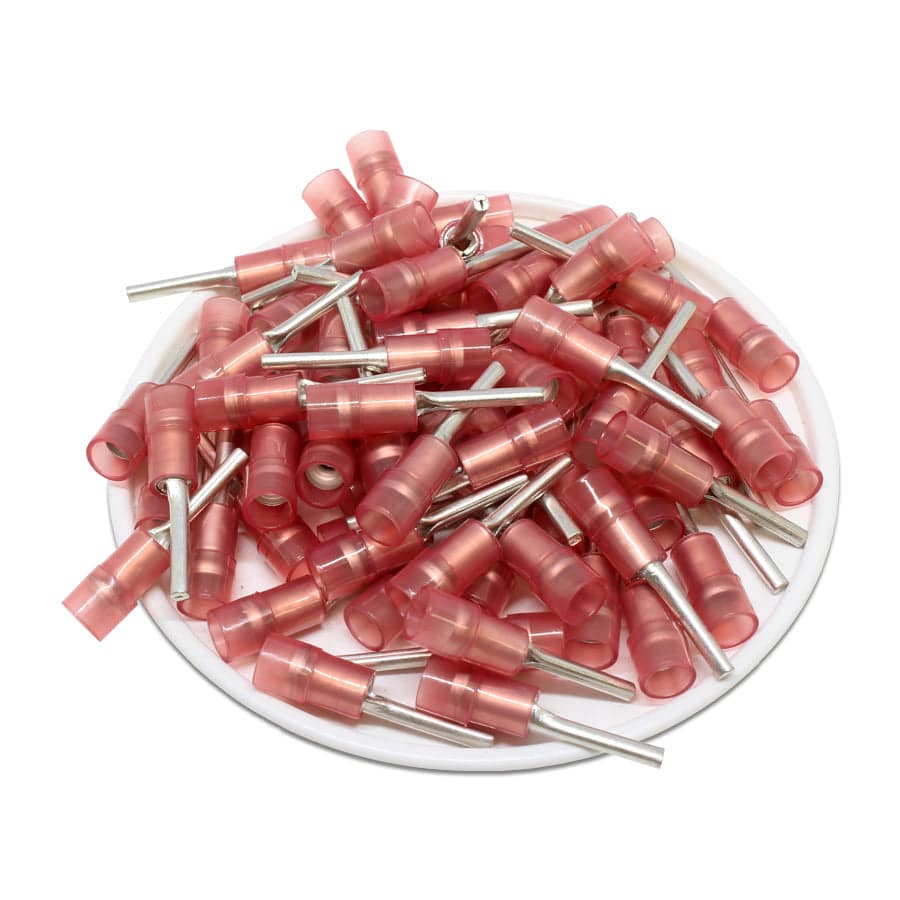 PTNYD1-13 - Nylon Insulated Pin Terminals - 22-16 AWG - Double Crimp ...