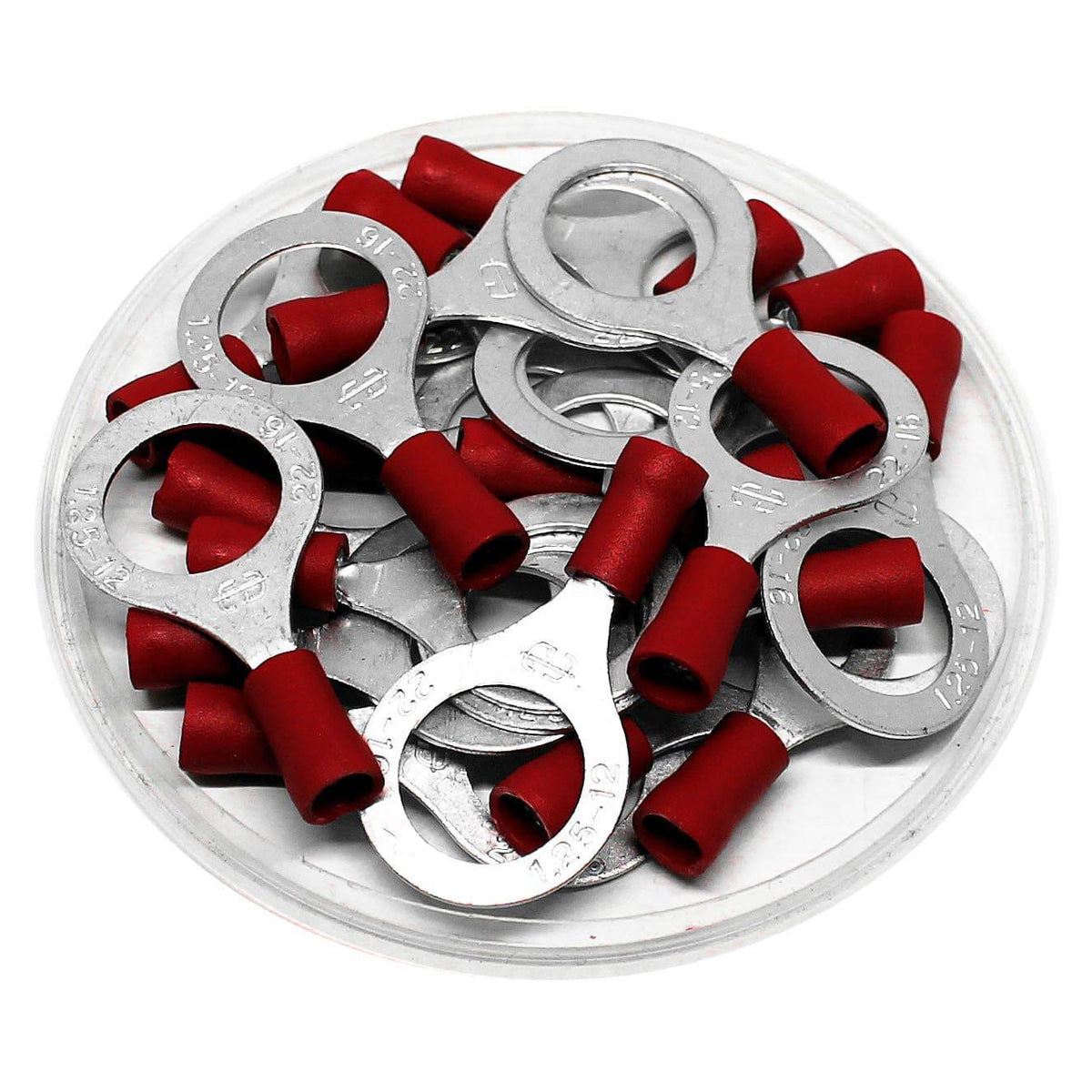 RD1-12 - Double Crimp Vinyl Insulated Ring Terminals - 22-16 AWG - 1/2 ...