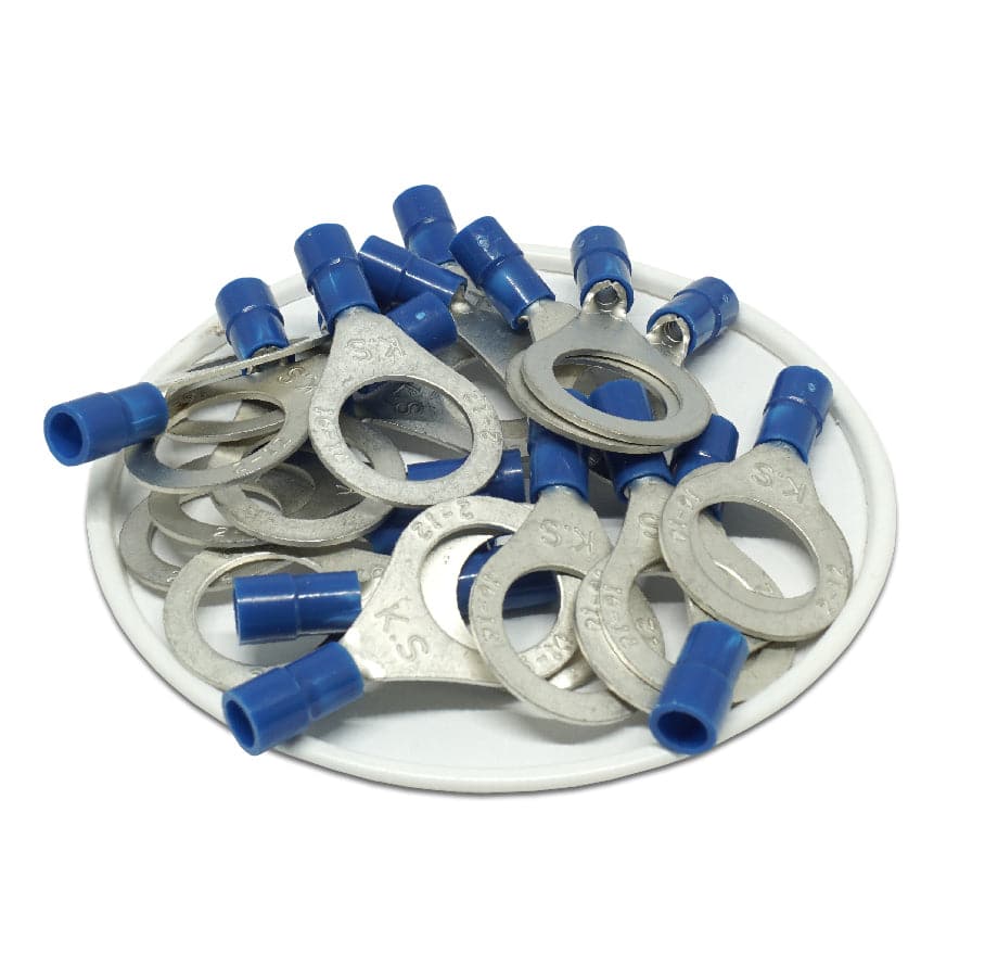 16 to 14 AWG Vinyl Insulated Molded Easy Entry Ring Terminals, 1/2 ...