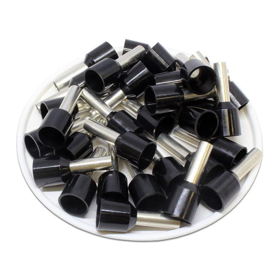 SC60012W - 10 AWG Insulated Wire Ferrules, 12mm Pin, Black, XXL Collar ...