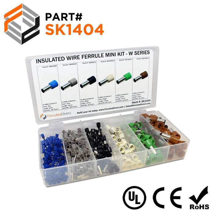 SK1404 - Insulated Wire Ferrule Mini Kit - W Series - 14-4 AWG - 300 ...