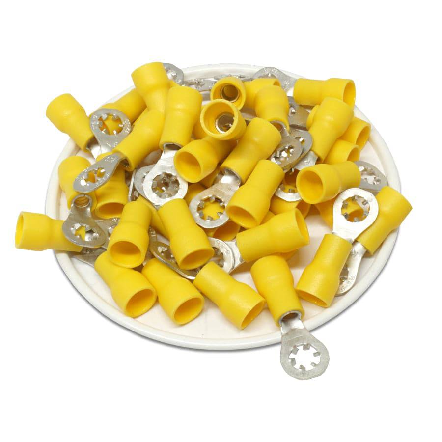 STRV5-37 - 12 to 10 AWG Vinyl PVC Insulated Star Ring Terminals, #6 ...