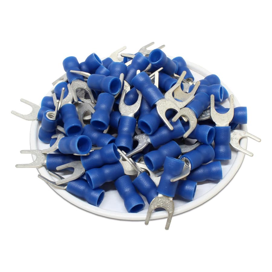 SVES2-5 - 16 to 14 AWG Vinyl PVC Insulated Spade Terminals, #10 Stud ...