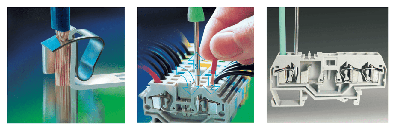 UJ5-2.5 - 24 to 12 AWG, Spring Cage Terminal Block, 800v, UL Approved, Gray | Ferrules Direct