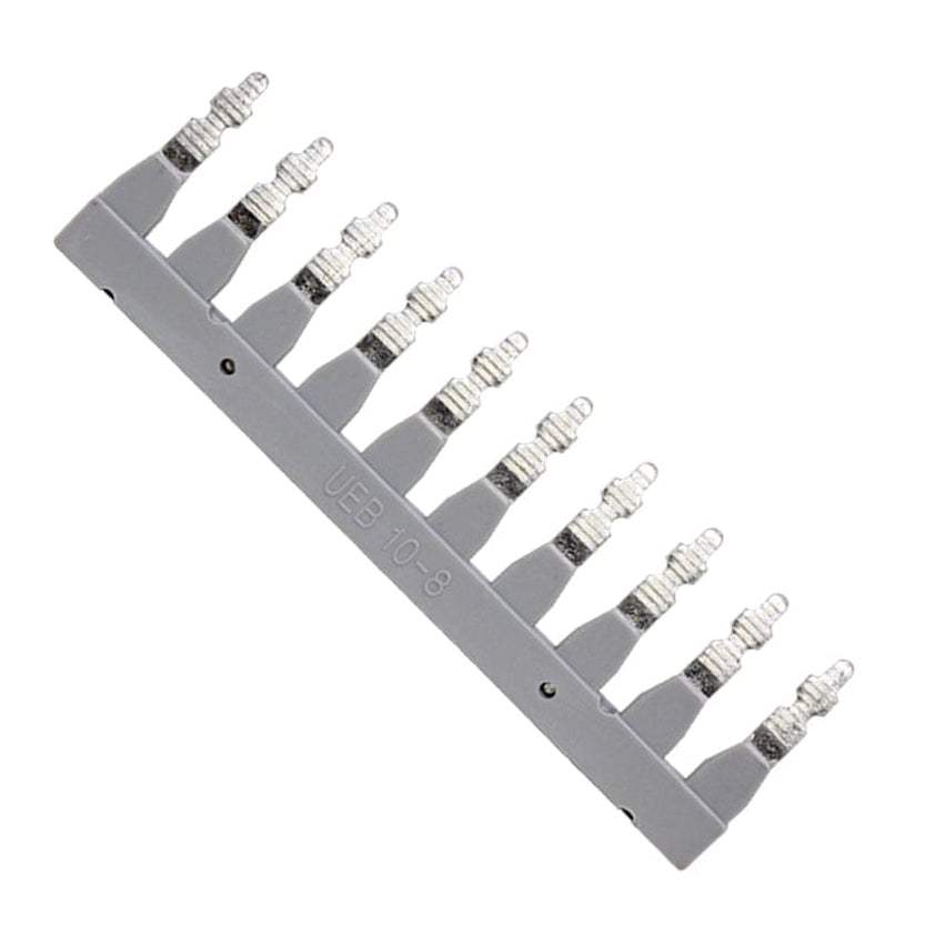 UEB10-8 - 10 Position Terminal Block Jumper Bar, Angled, Gray ...