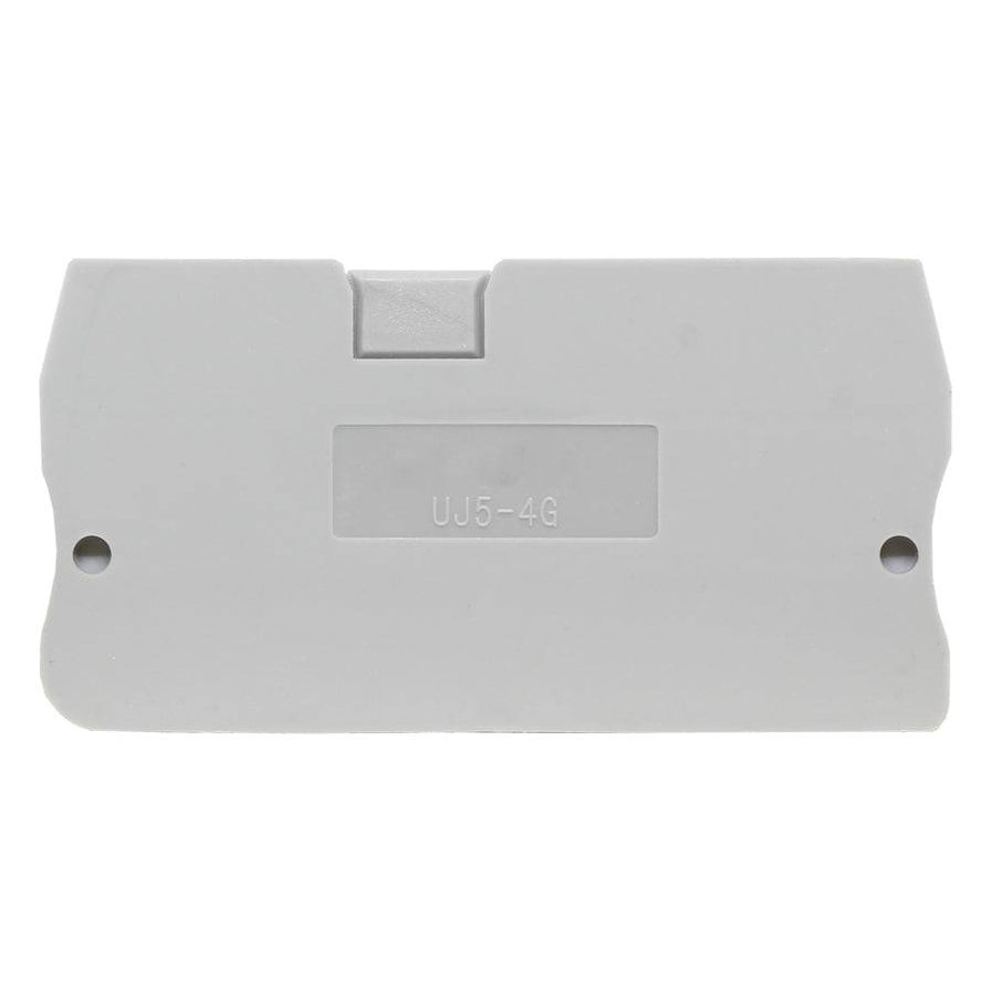 UJ5-4G - End Cover for Spring Cage Terminal Block, Gray | Ferrules Direct