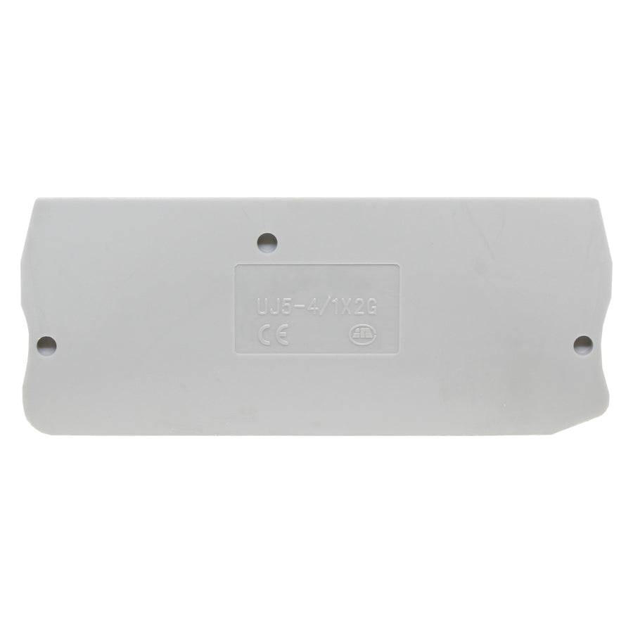 UJ5-4/1X2G -End Cover for Spring Cage Terminal Block, Gray | Ferrules Direct