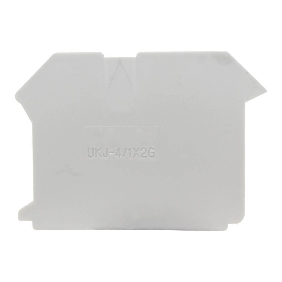 UKJ-4/1X2G - End Cover for Screw Clamp Terminal Block, Gray | Ferrules ...