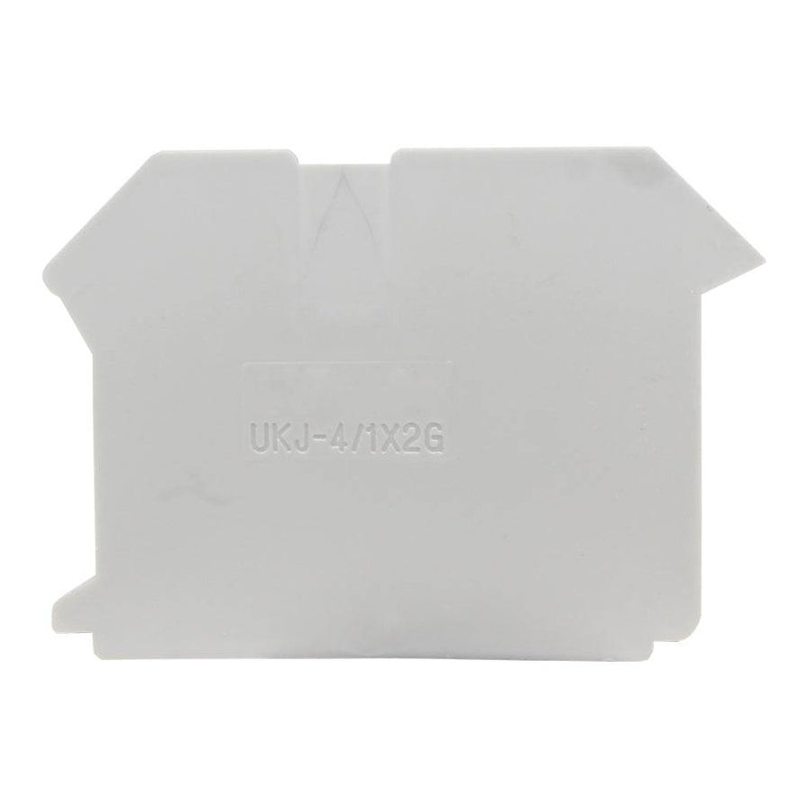 UKJ-4/1X2G - End Cover for Screw Clamp Terminal Block, Gray | Ferrules Direct