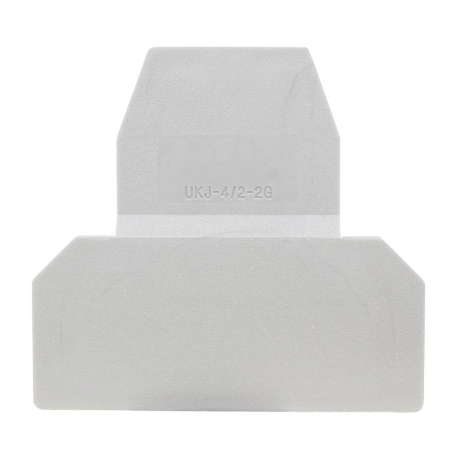 UKJ-4/2-2G - End Cover for Screw Clamp Terminal Block, Gray | Ferrules Direct
