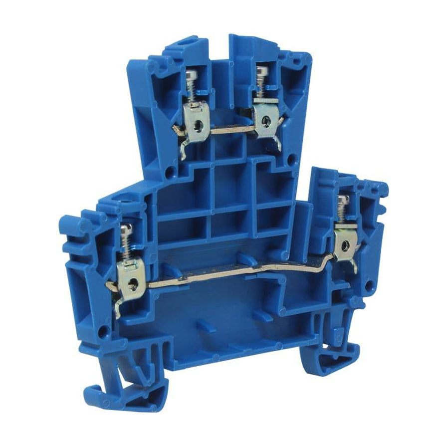 UKJ-W2.5/2-2(BU) - 22 to 12 AWG Screw Clamp, Feed-Thru, Terminal Block ...