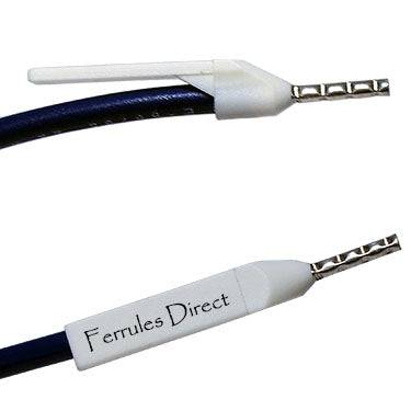 WTD050 - 22AWG Write-On Ferrule Tags - WHITE | Ferrules Direct