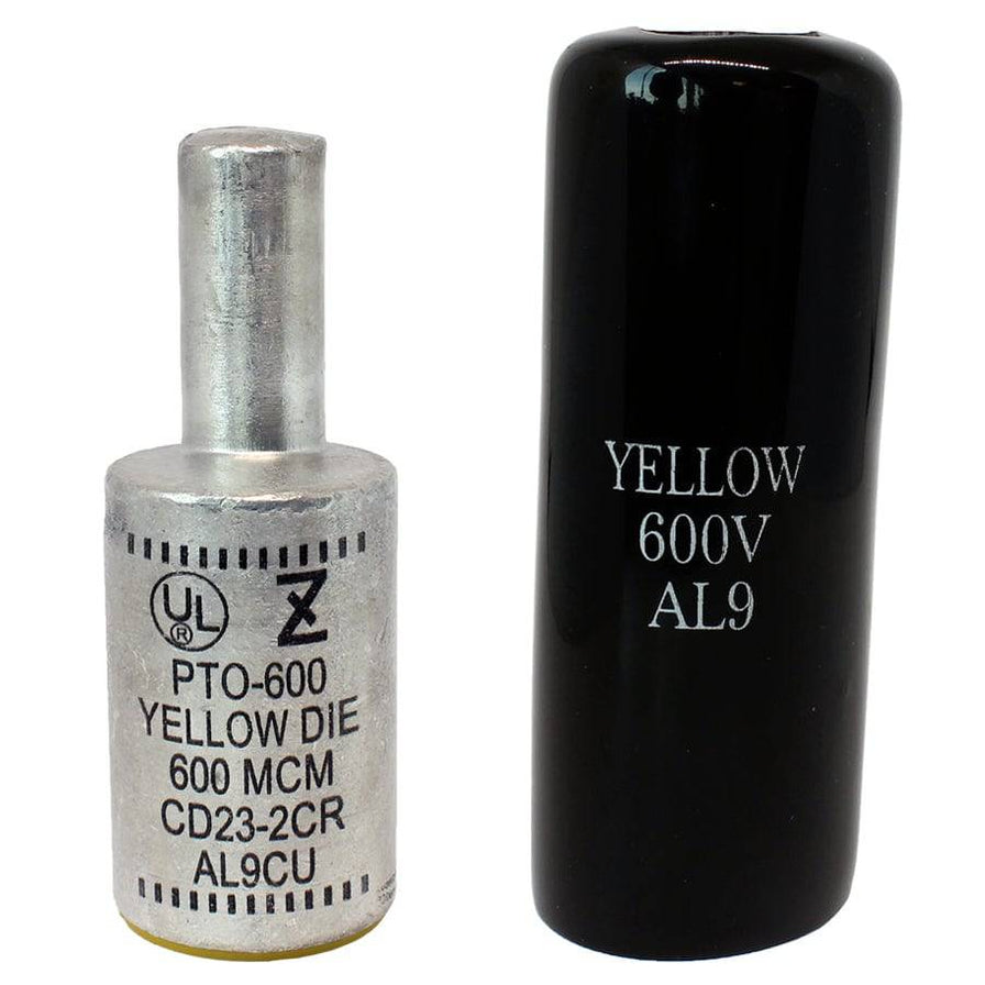 ZPTO600 - Offset Aluminum Compression Pin Adapter - 600MCM - Yellow, 1 ...