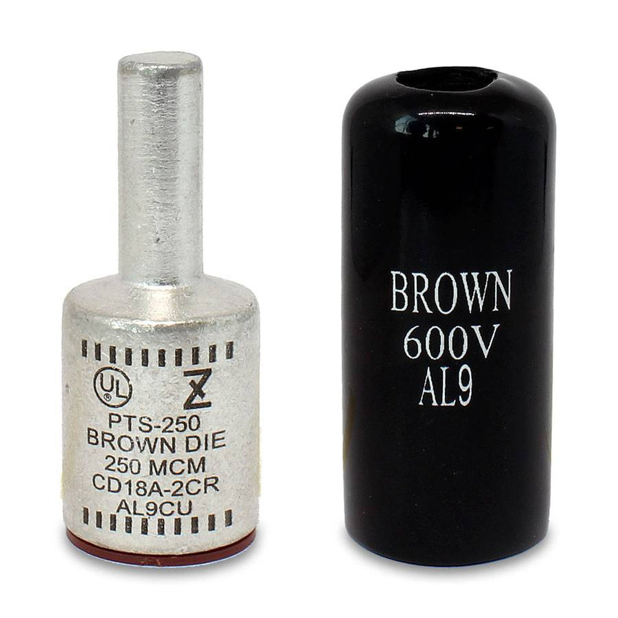 ZPTS250 - Aluminum Compression Pin Adapter - 250MCM - Brown | Ferrules ...